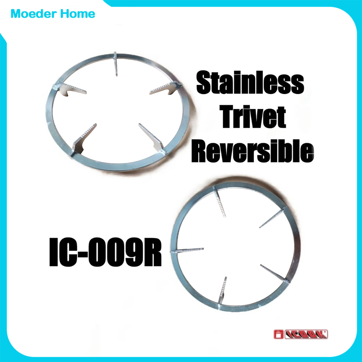 Reversible Stainless Steel Trivet (IC-009R) - Moeder Home